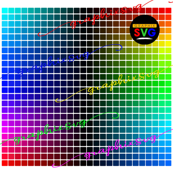 SUBLIMATION COLOR CHART SVG, Custom Own Color Printable, Color Palette ...