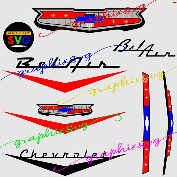 Bel Air SVG, Bel Air EPS, Bel Air PNG, Classic Car, Chevy {Download la ...