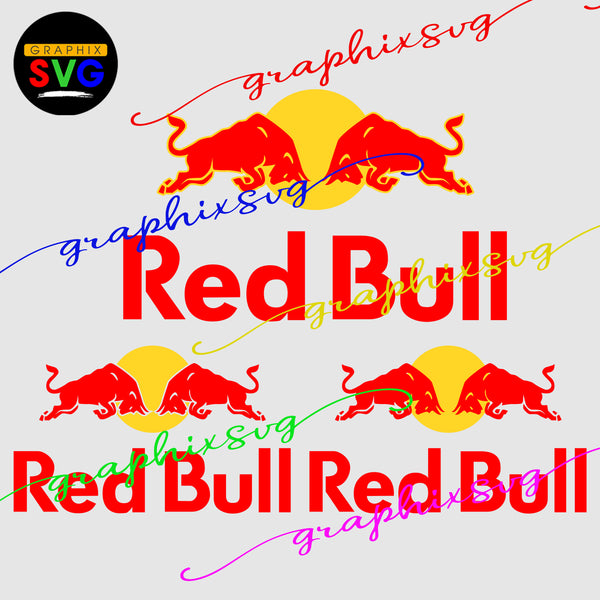 Red Bull SVG, EPS, PNG. (all layered by color vector file) – Graphix2SVG