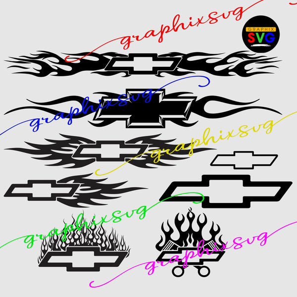 Chevolet, Chevy Fire Flame SVG, Chevy Fire Flame EPS, Chevy Automotive ...