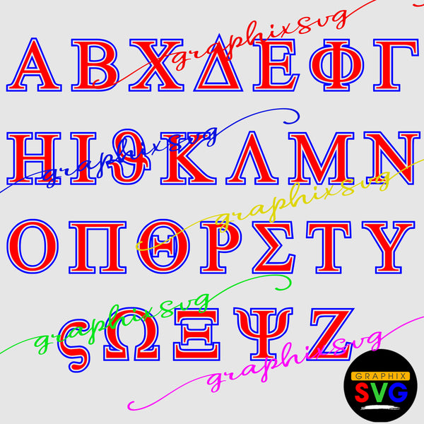 Greek Alphabet SVG, Mega Greek Letter SVG, Greek Alphabet EPS, Mega Gr ...
