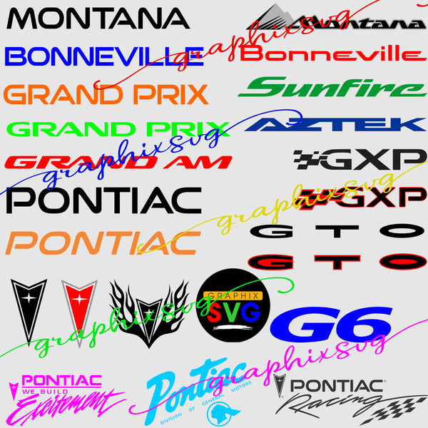 Pontiac SVG, Pontiac EPS, Pontiac, Classic Car, GMC {Download layered ...