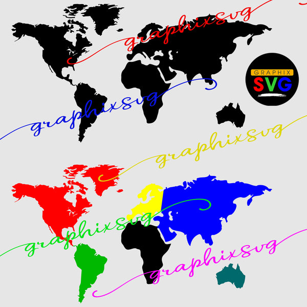 World Map SVG, World Map EPS, World Map PNG. all separated country, la ...
